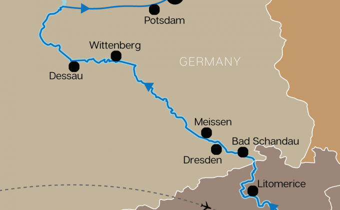 Elbe River Map